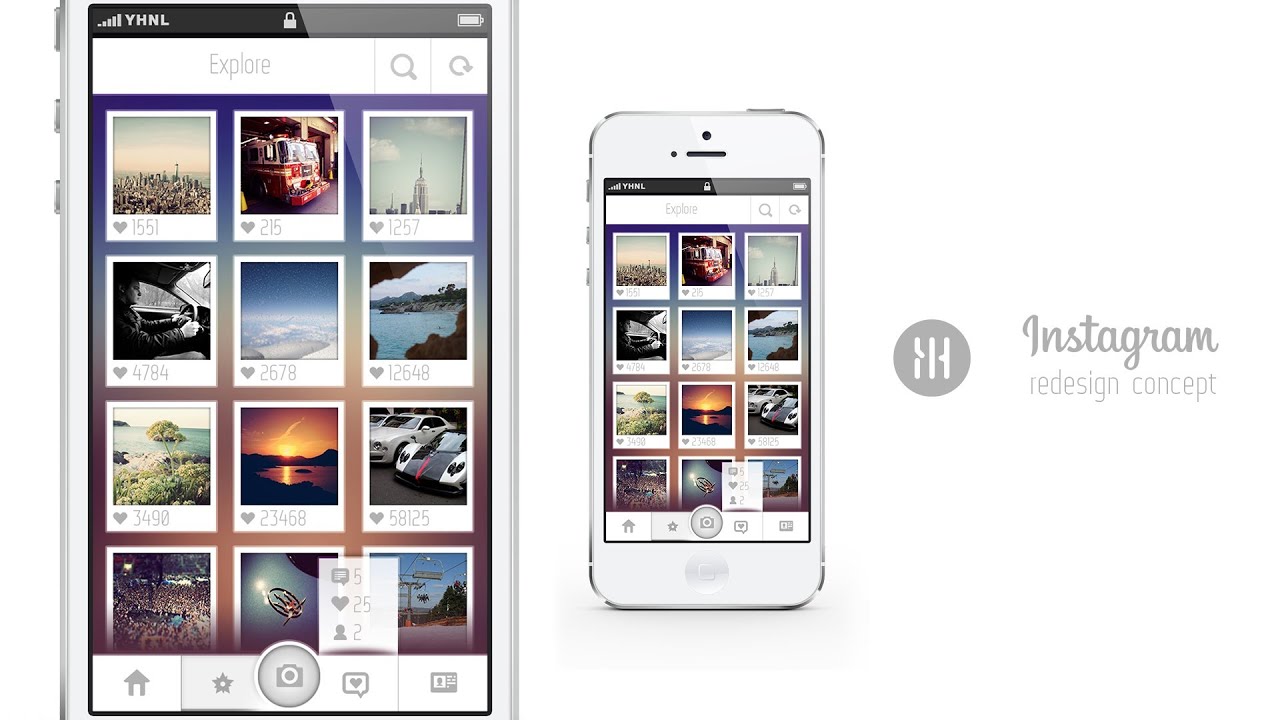 Instagram redesign concept - Yorrick Hendrixen