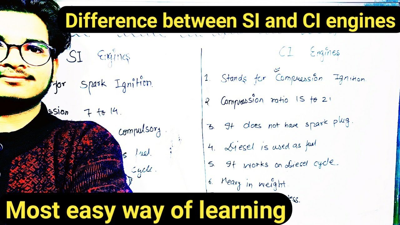 Difference between SI and CI engine || Spark Ignition and Compression Ignition difference
