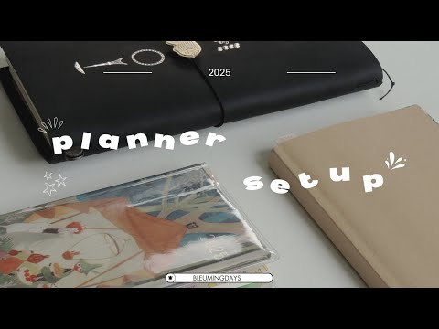 2025 planner system & set-up ✷ muji, hobonichi, and traveler’s notebook