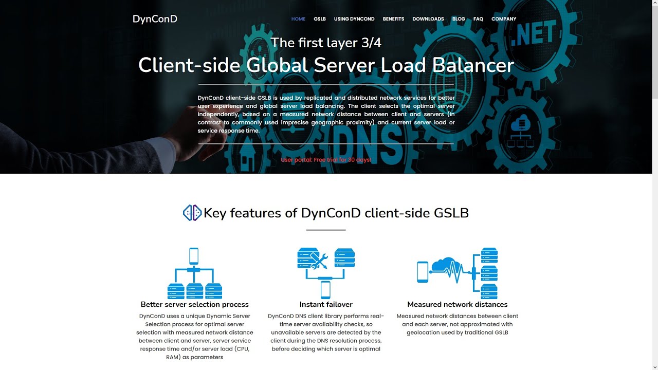 DynConD Client-Side DNS based Global Server Load Balancer