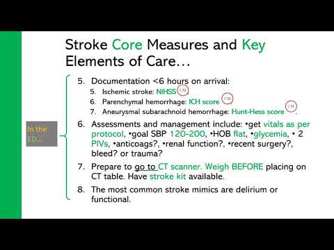 Stroke Patient Checklist and Core Measures