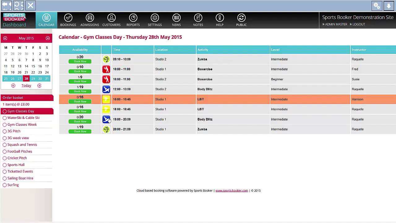 Sports Booker and Sharp EPOS Till Integration Demonstration