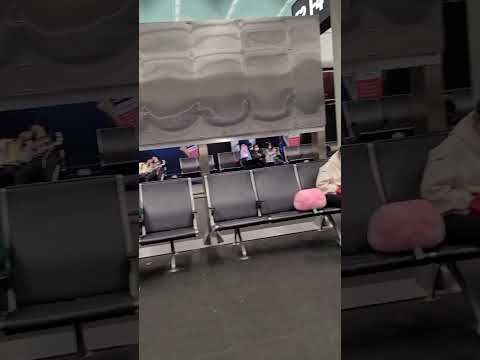 Migrants at El Paso Airport, awaiting Title-42 lifting