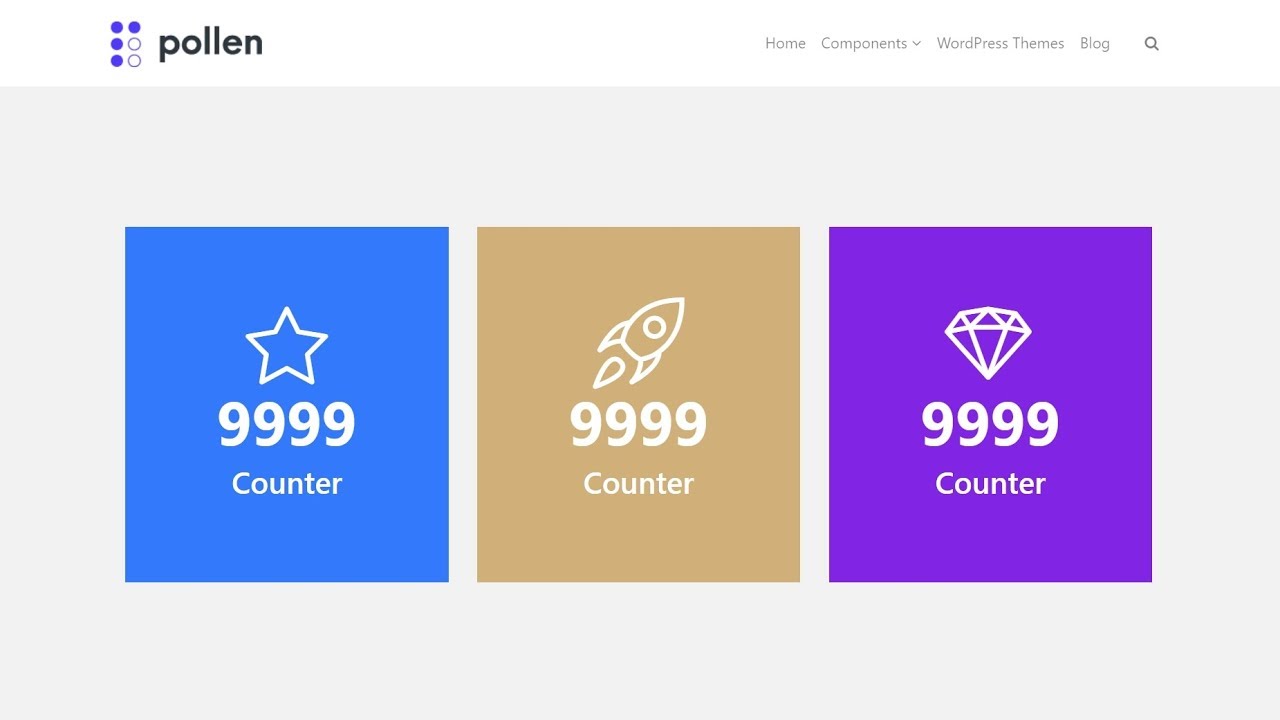 Counter Component Usage Guide - Pollen WordPress Plugin