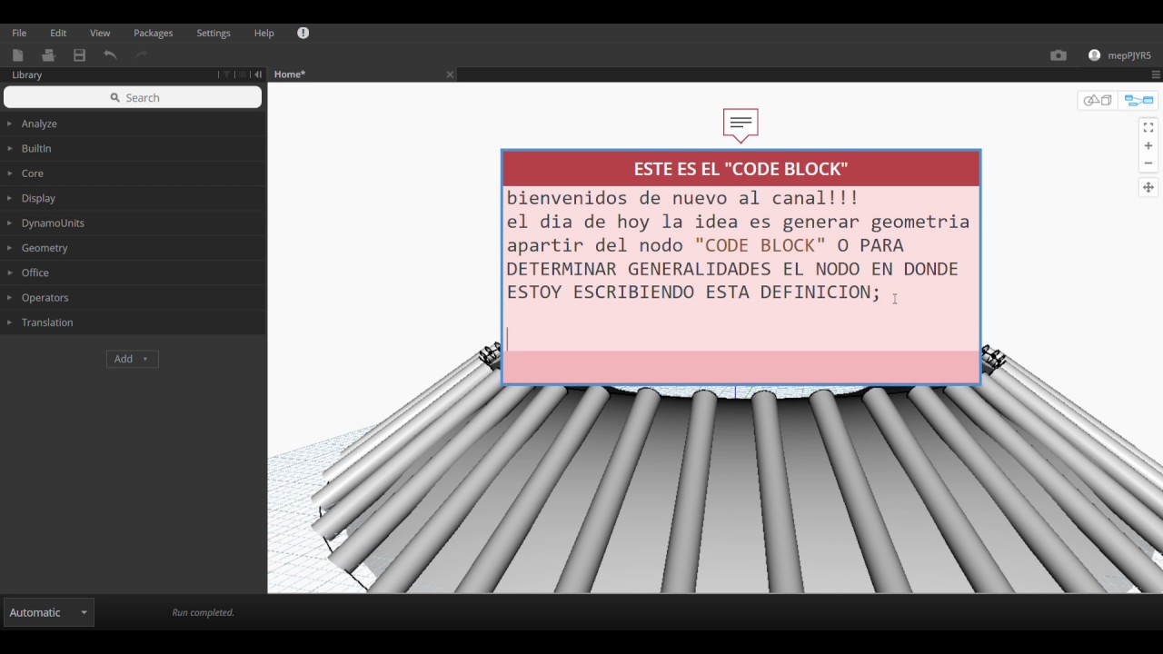DESIGN SCRIPT: Dynamo Generative Design CODE BLOCK
