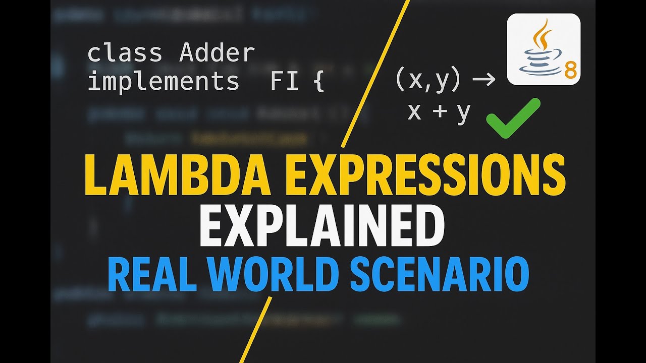 Java 8 Lambda Expressions Made Easy - Real Example in 5 Mins