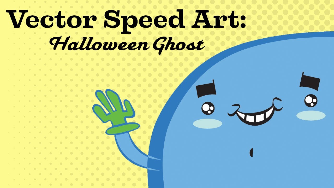 Halloween Ghost Vector Speed Art (Adobe Illustrator CC)