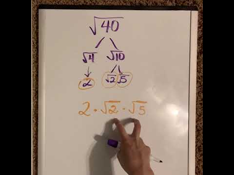 Simplifying Square Root 40