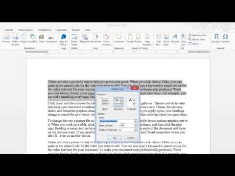 How to Insert a Drop Cap in Microsoft Word Documents