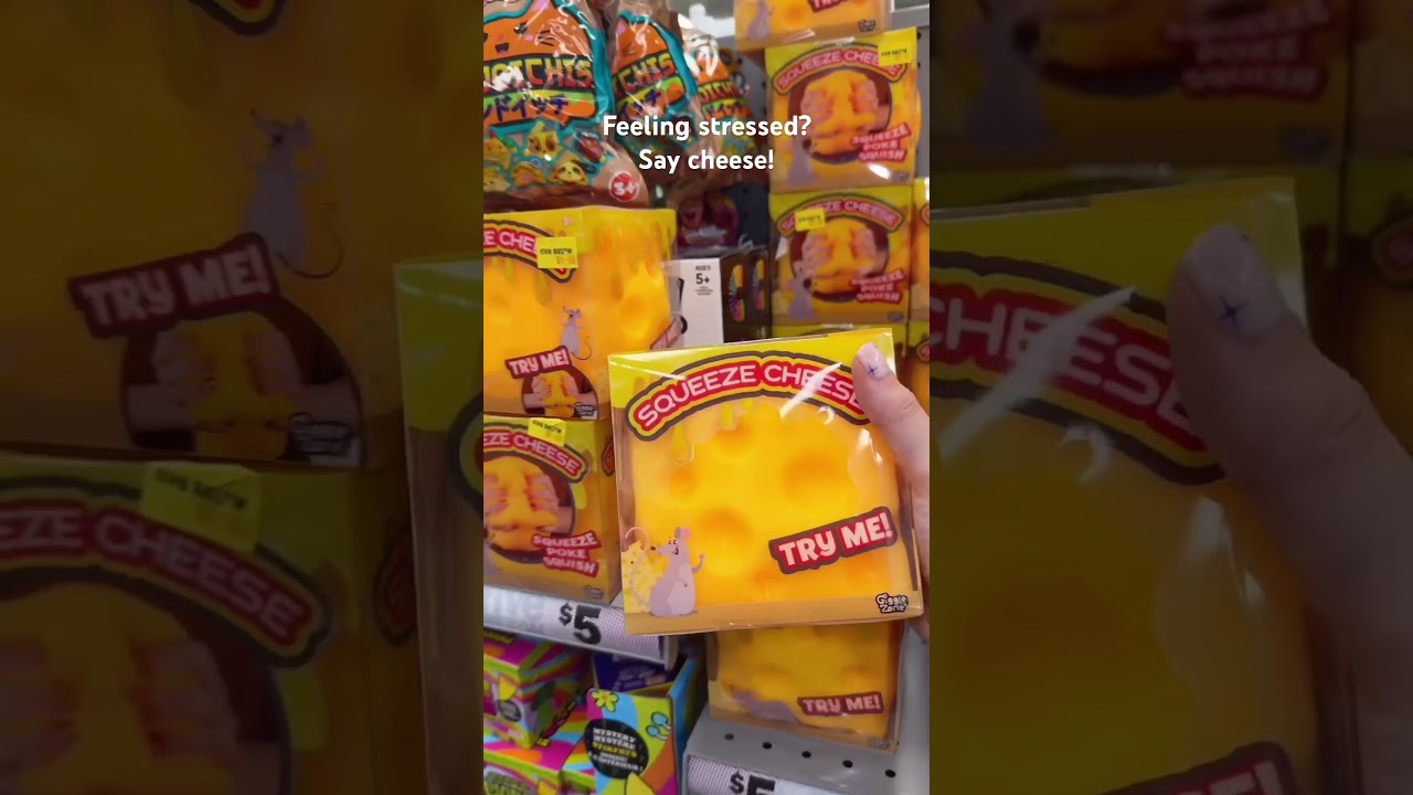 Scored big at Five Below today! 🧀🤩 Found a whole shelf of these satisfying Squeeze Cheeses 🙌🏼