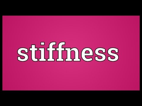 Stiffness Meaning