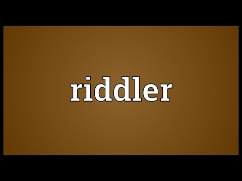 Riddler Meaning