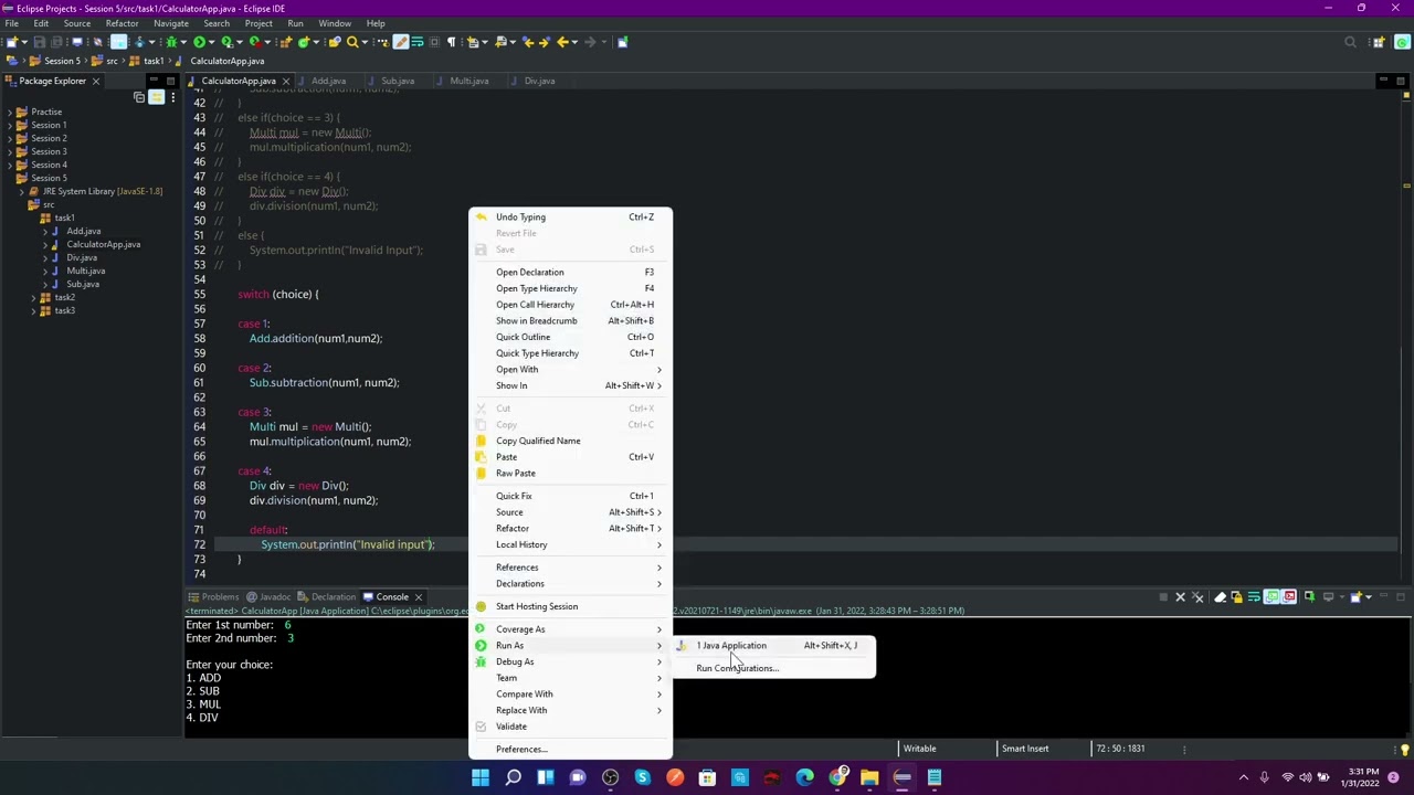 Assignment 5 || Java || Techfios