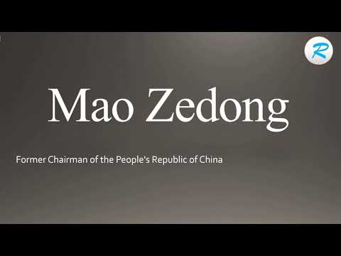 How to pronounce Mao Zedong
