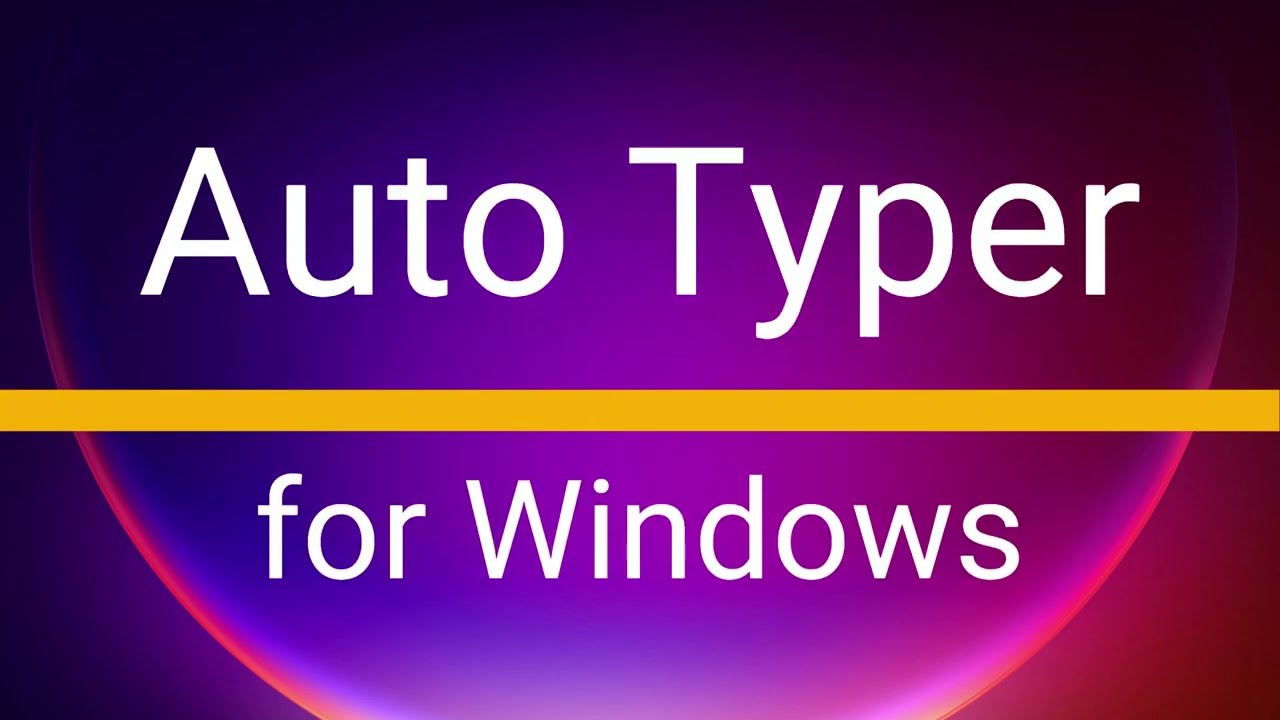Auto Typer for Automated Text Typing on Windows