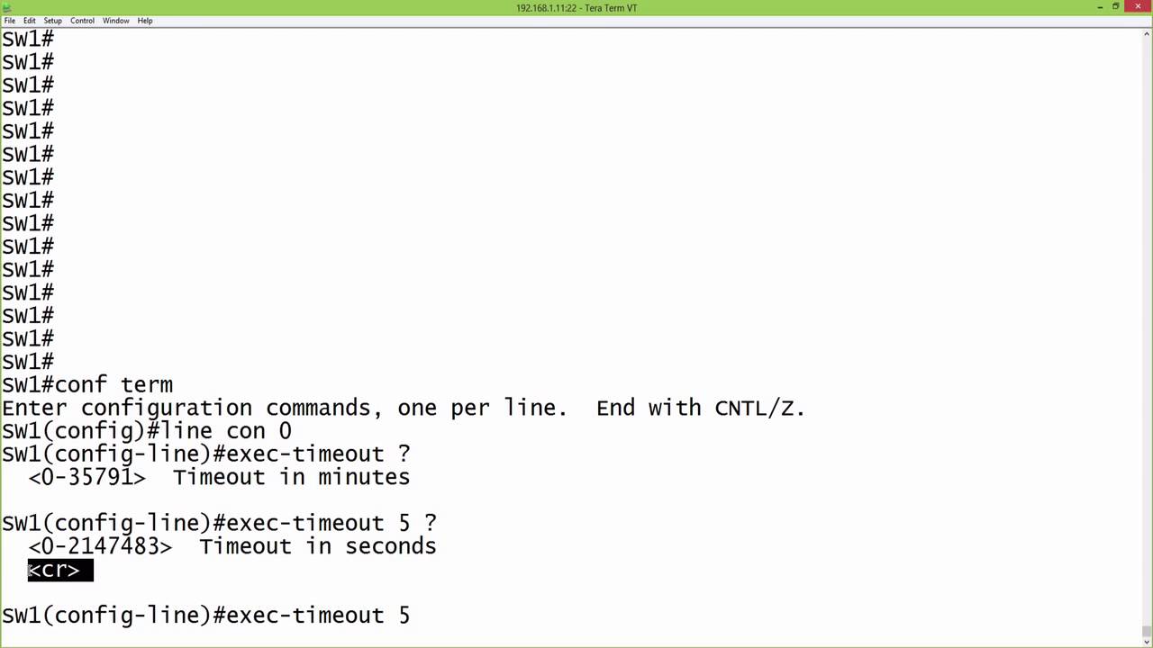 84 Setting the Exec Timeout