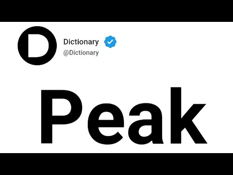 Peak Meaning In English