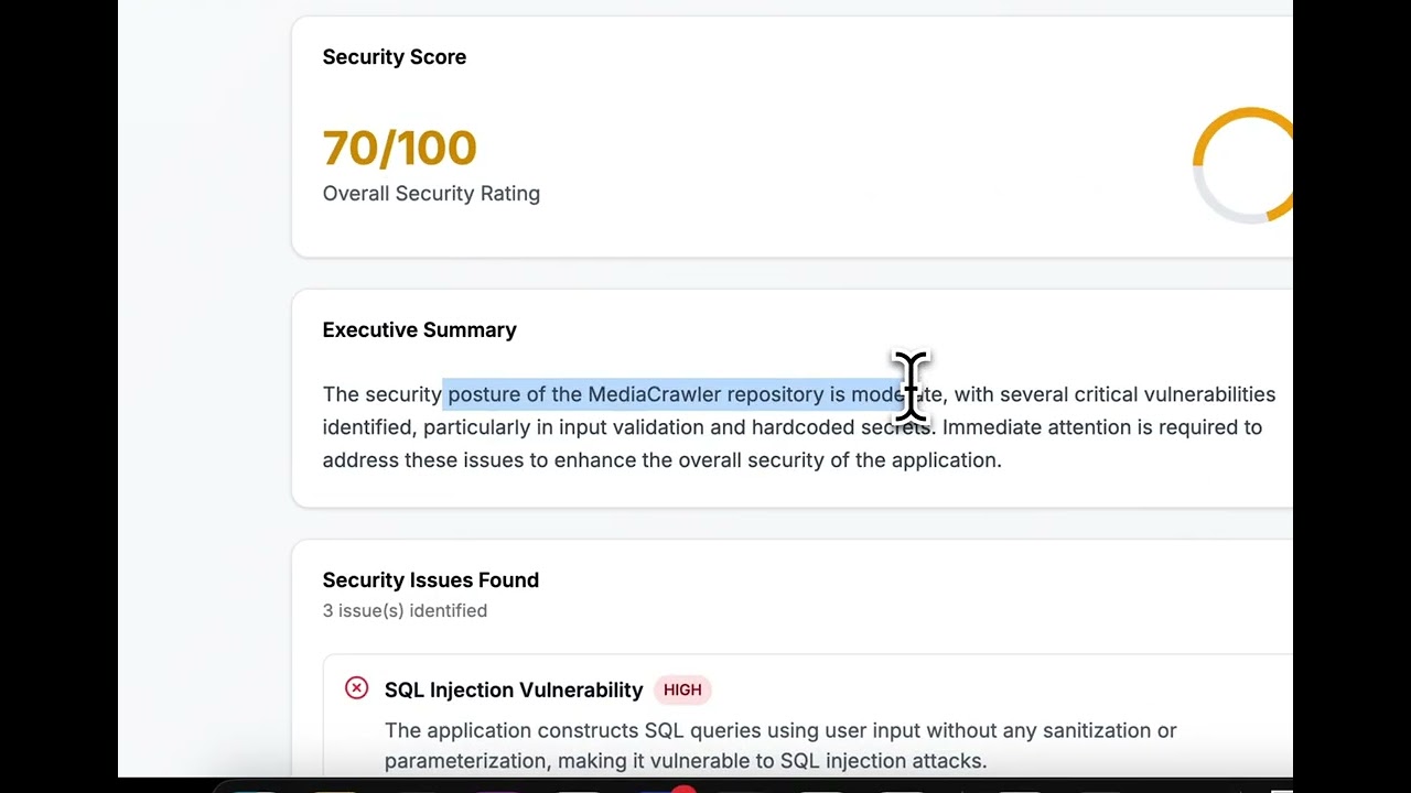 BLACKBOXAI Agent Built an AI Powered Github Repo Security Review