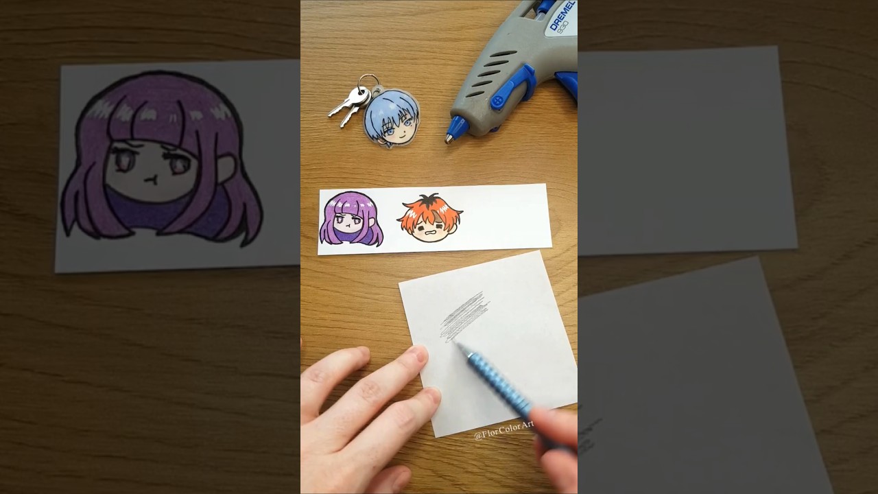 🌿DIY FRIEREN Key Chain #frieren #anime #art #drawing #cute