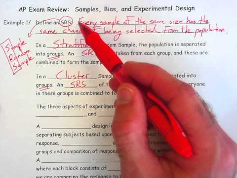 Samples, Bias, and Experimental Design Review Example 1
