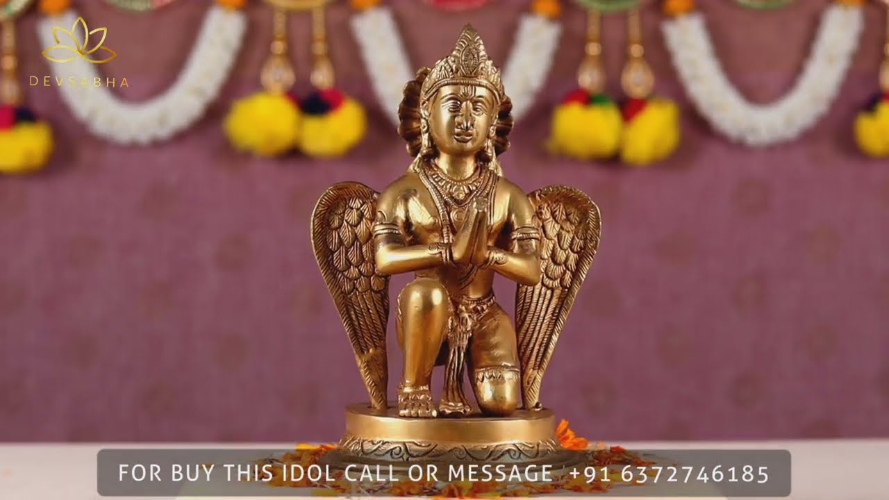 9-Inch Brass Garuda Statue - A Stunning Addition to Your Collection