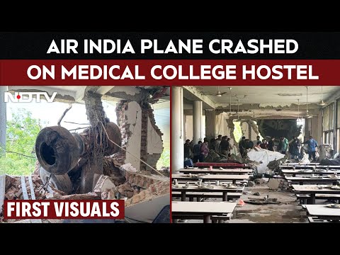 BJ Medical College Ahmedabad | Pics Show Air India Plane Crashed On Medical Students' Hostel
