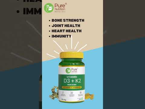 #PureNutrition - Informative Video - #D3K2 #vitamind3 How to improve bone health? #reels #shorts