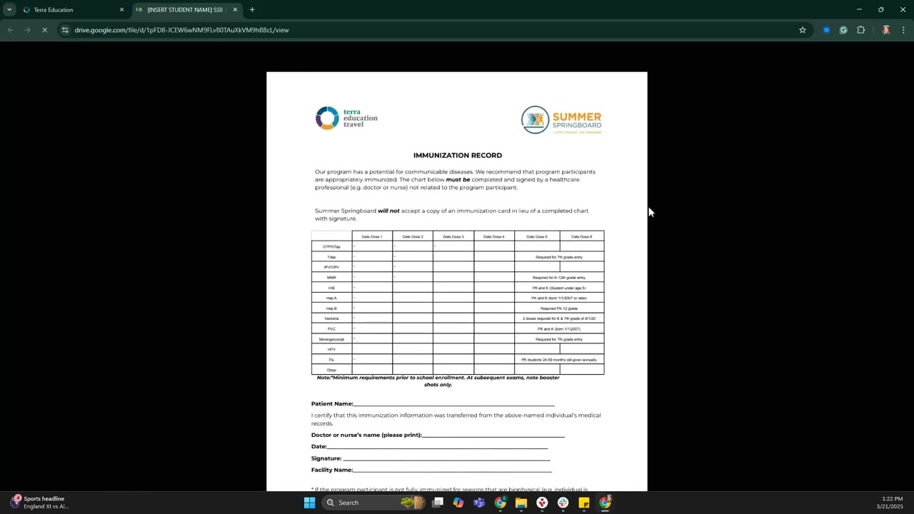 Summer Springboard 2025 Forms Tutorial