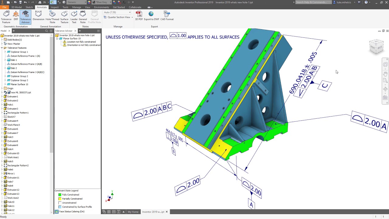 Inventor 2019 What's New: MBD Enhancements