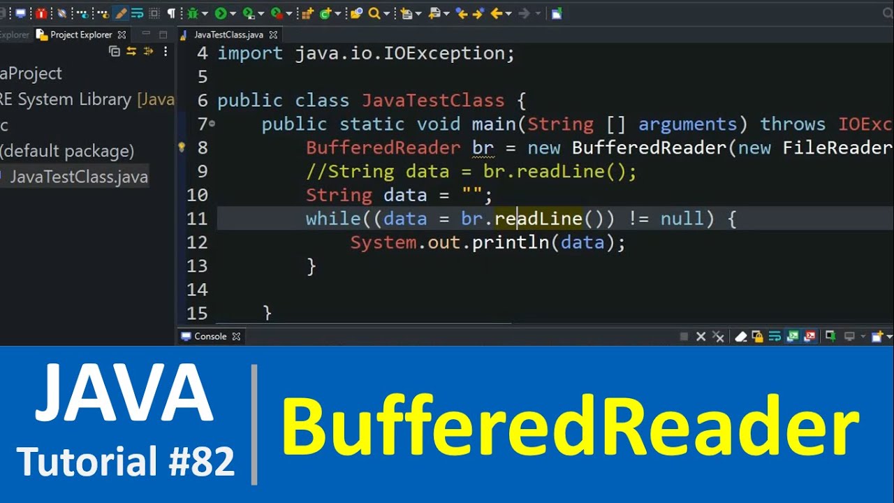 Java Tutorial #82 - Java BufferedReader Class with Examples (File Handling)