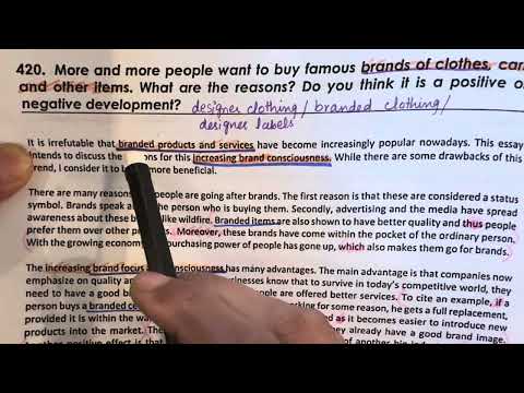 IELTS writing task 2 essay | Branded clothes | Synonyms & Vocabulary | speaking | IELTS preparation