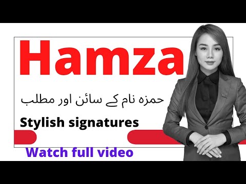 Hamza name signature style#easysignature #hamza