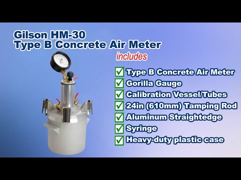 Gilson Concrete Air Meters featuring the Gorilla Gauge (HM-30)