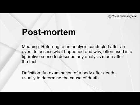 Post-mortem Meaning