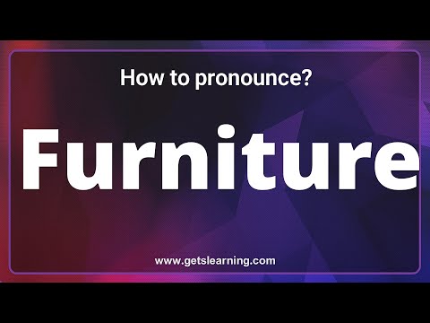 How to pronounce Furniture in English Correctly | Common words