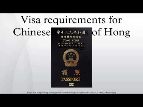Visa requirements for Chinese citizens of Hong Kong