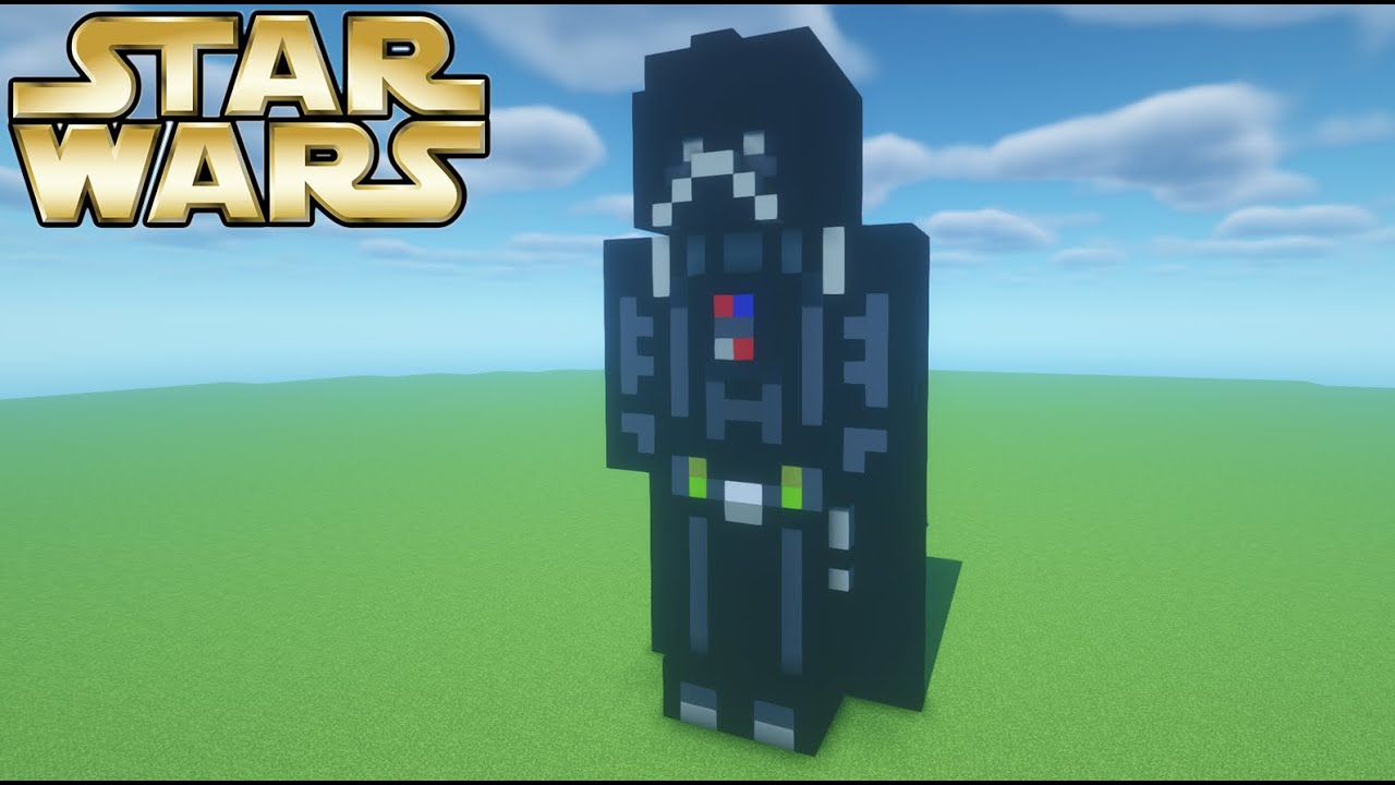 Minecraft Tutorial: How To Make A Darth Vader Statue 