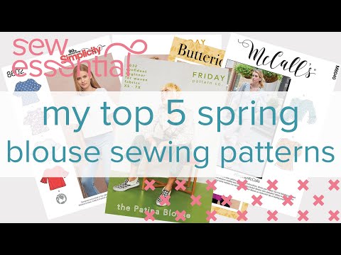 My Top 5 Favourite Spring Blouse Sewing Patterns
