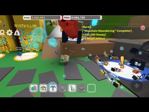 Completing Black Bear quests in Roblox Bee Swarm Simulator until I get the Diamond Egg! Episode 4