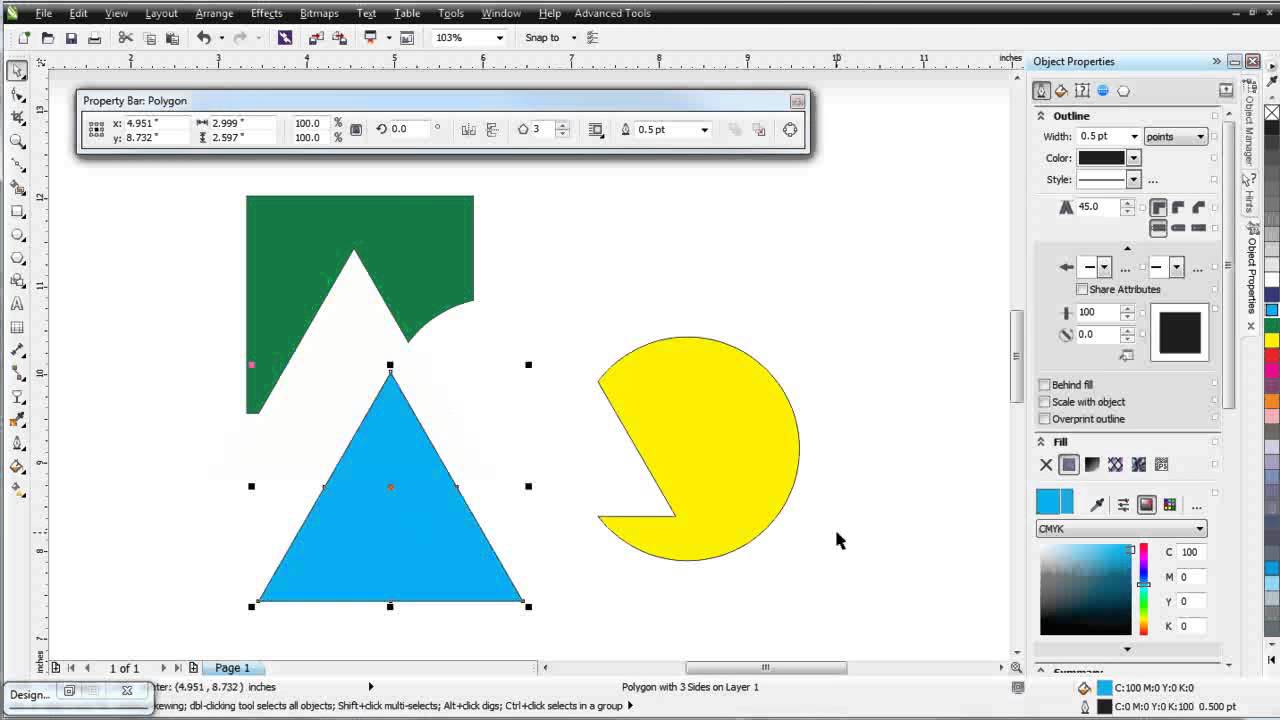 CorelDRAW X6 for beginners Multiple Objects Properties Bar.mp4