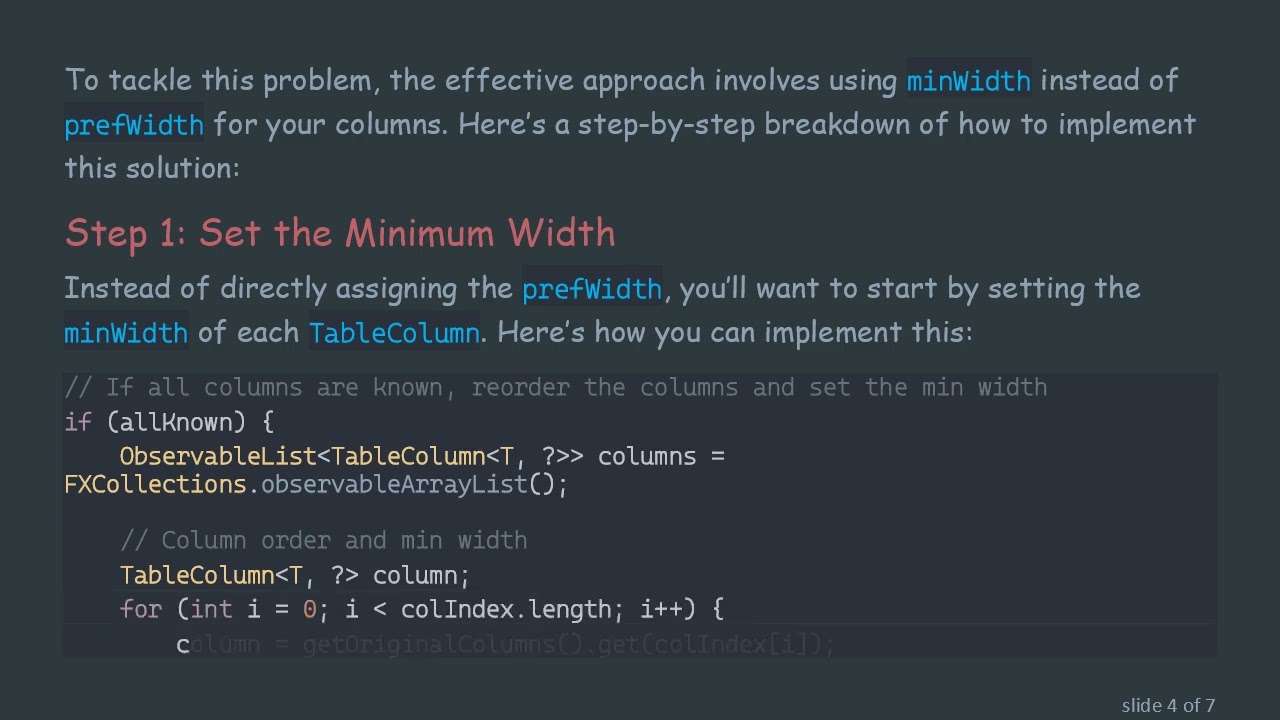 How to Preserve TableColumn Widths in JavaFX TableView on Restart