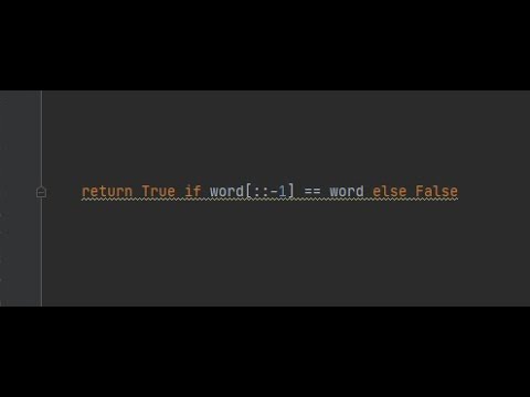 Python - Palindrome Function In One Line Of Code