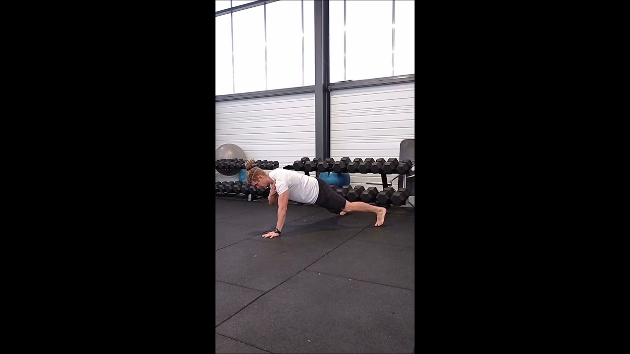 Shoulder tap plank progression