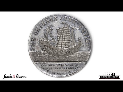 CHINA. China - Great Britain. Voyage of the Junk "Keying" White Metal Medal, 1848. PCGS SPECIMEN-58.