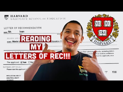 THE LETTERS OF RECOMMENDATION THAT GOT ME INTO THE HARVARD GRADUATE SCHOOL OF EDUCATION