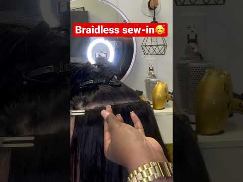 Invisible bead method for Braidless sew-in ❤️