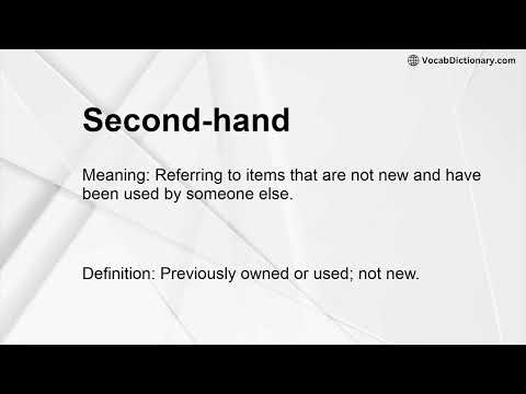 Second-hand Meaning
