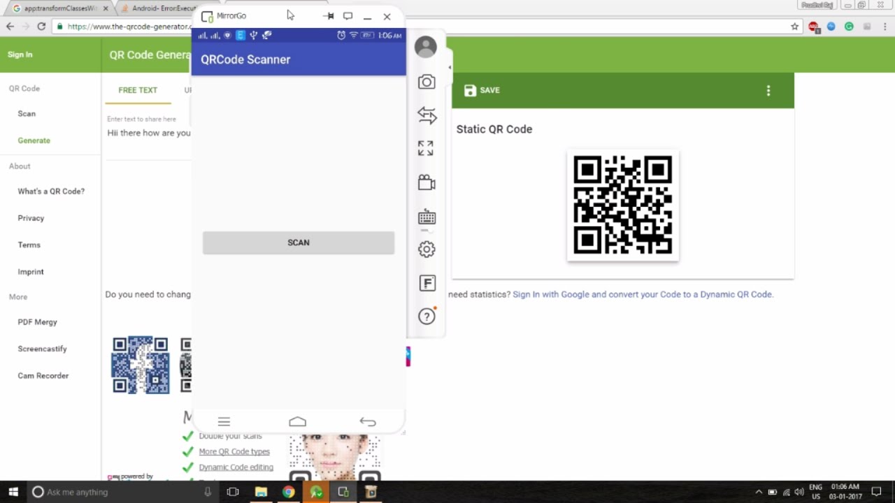 QRCode Scanner - Google Vision API
