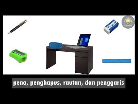 nama benda di meja atau kelas di dasar bahasa arab untuk pemula - Belajar bahasa arab مكتبي-