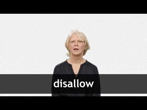 DISALLOW definition and meaning | Collins English Dictionary